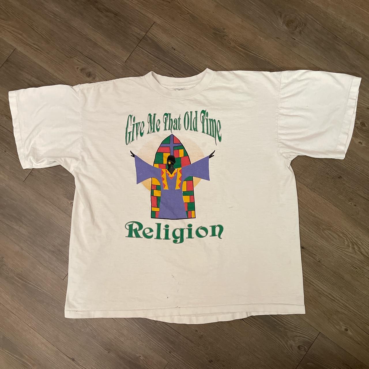 Vintage Give Me That Old Time Religion T-Shirt Size... - Depop