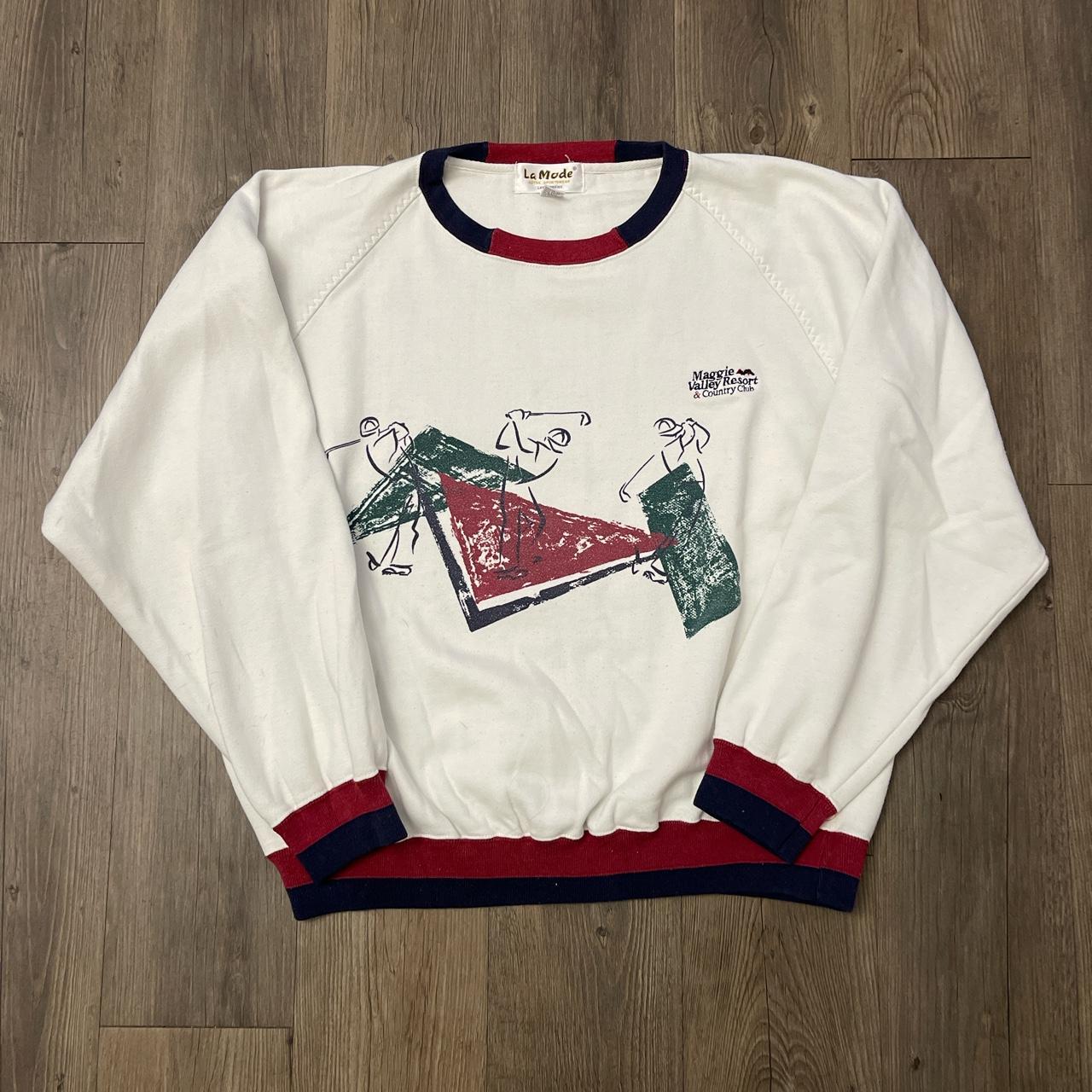 Vintage Country Club Multicolor Golf Crewneck Size... - Depop