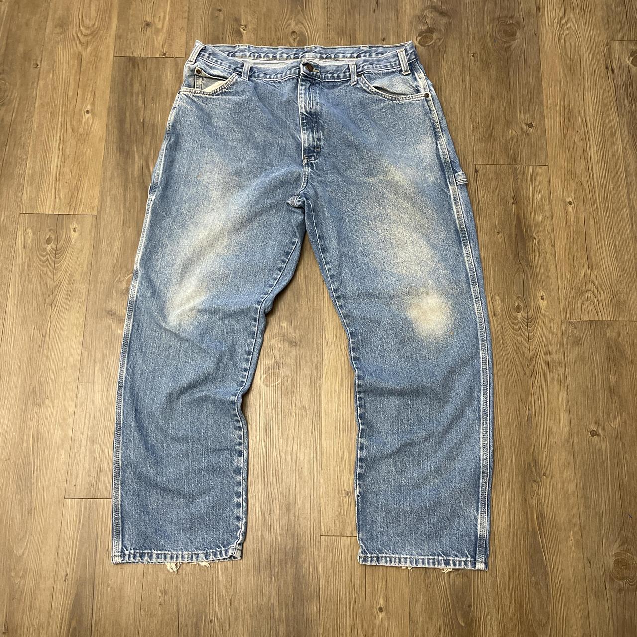 Essential Vintage Dickies Light Blue Denim Carpenter Depop