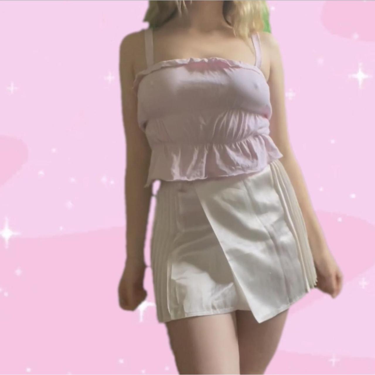 Upcycled tube scrunch top Colour: Pink! Aus... - Depop