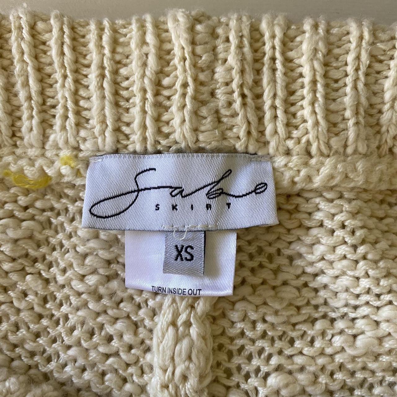 Sabo skirt beige knit shorts size xs perfect... - Depop