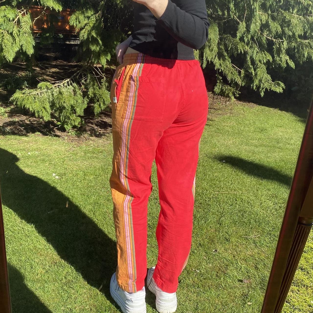 red and orange stripe tom’s trunks. size medium.... - Depop