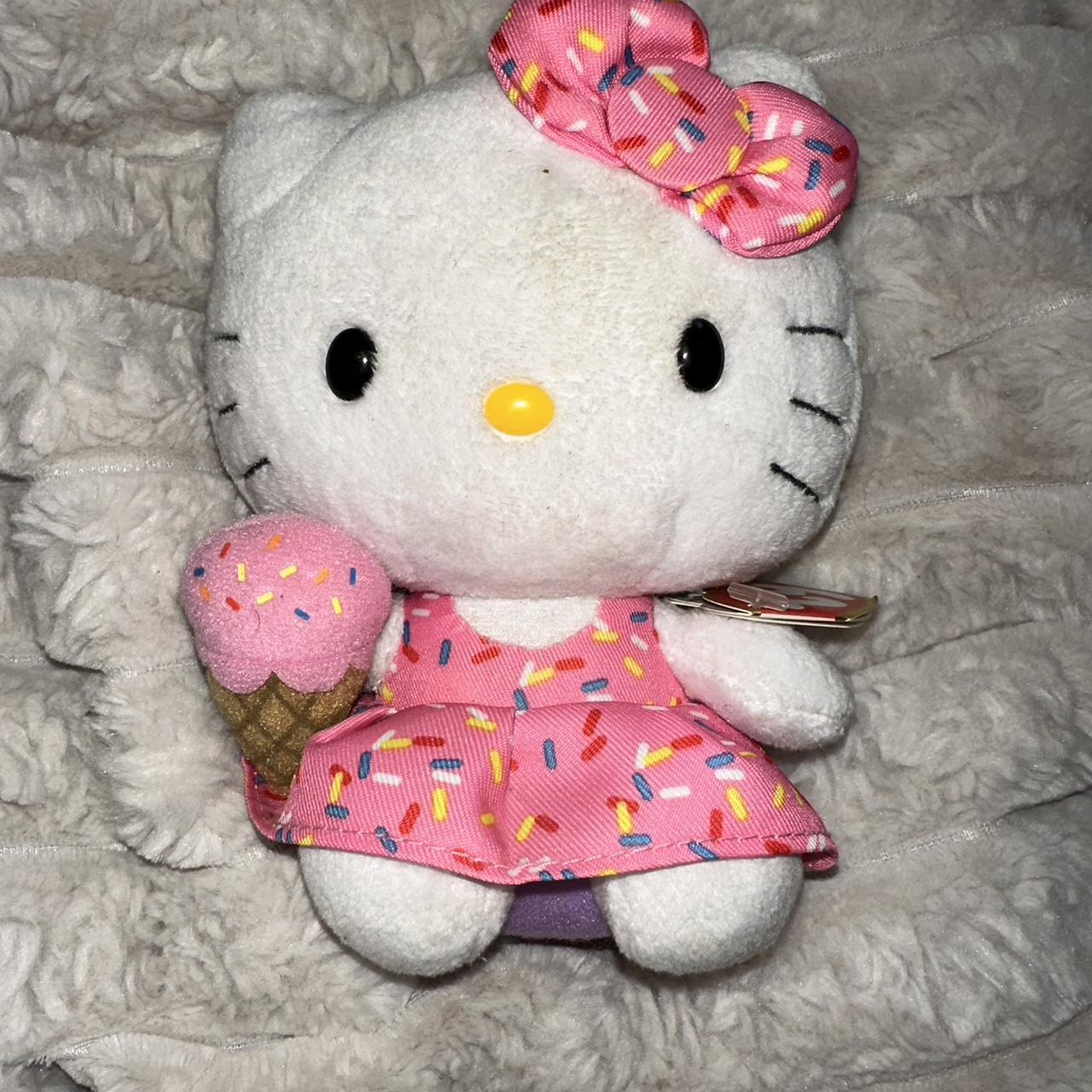 Cute Icecream Hello Kitty Plushie Ty She Is Pretty Depop