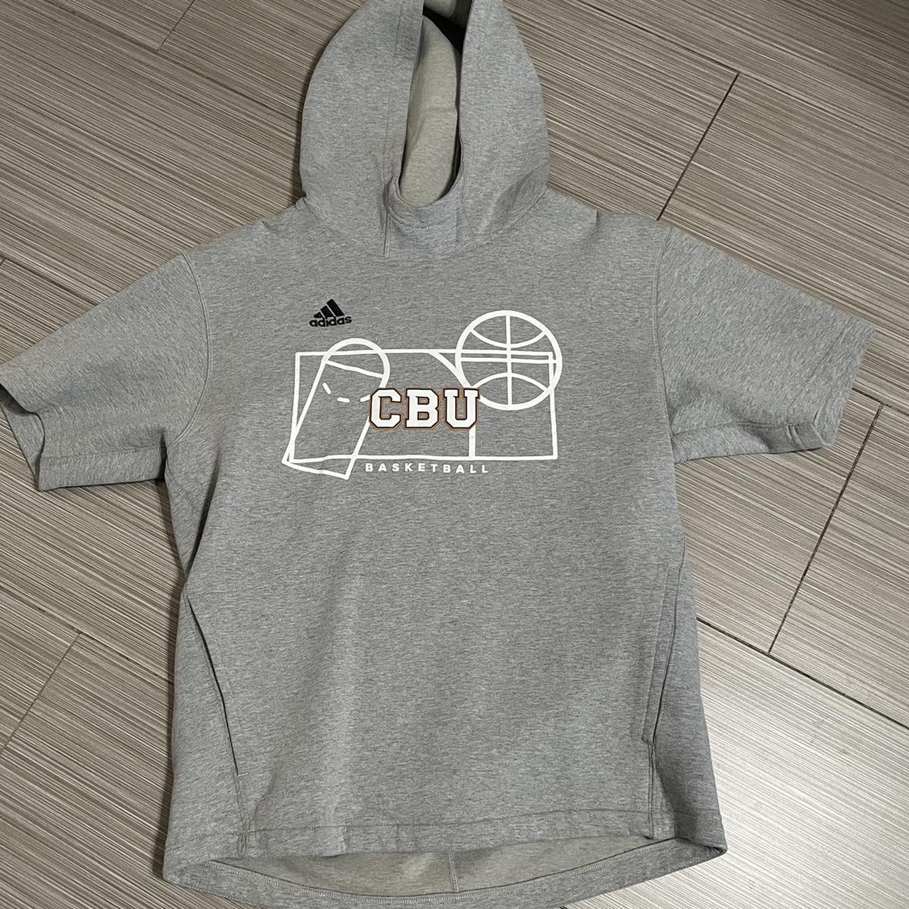 adidas short sleeve hoodie CBU large - Depop