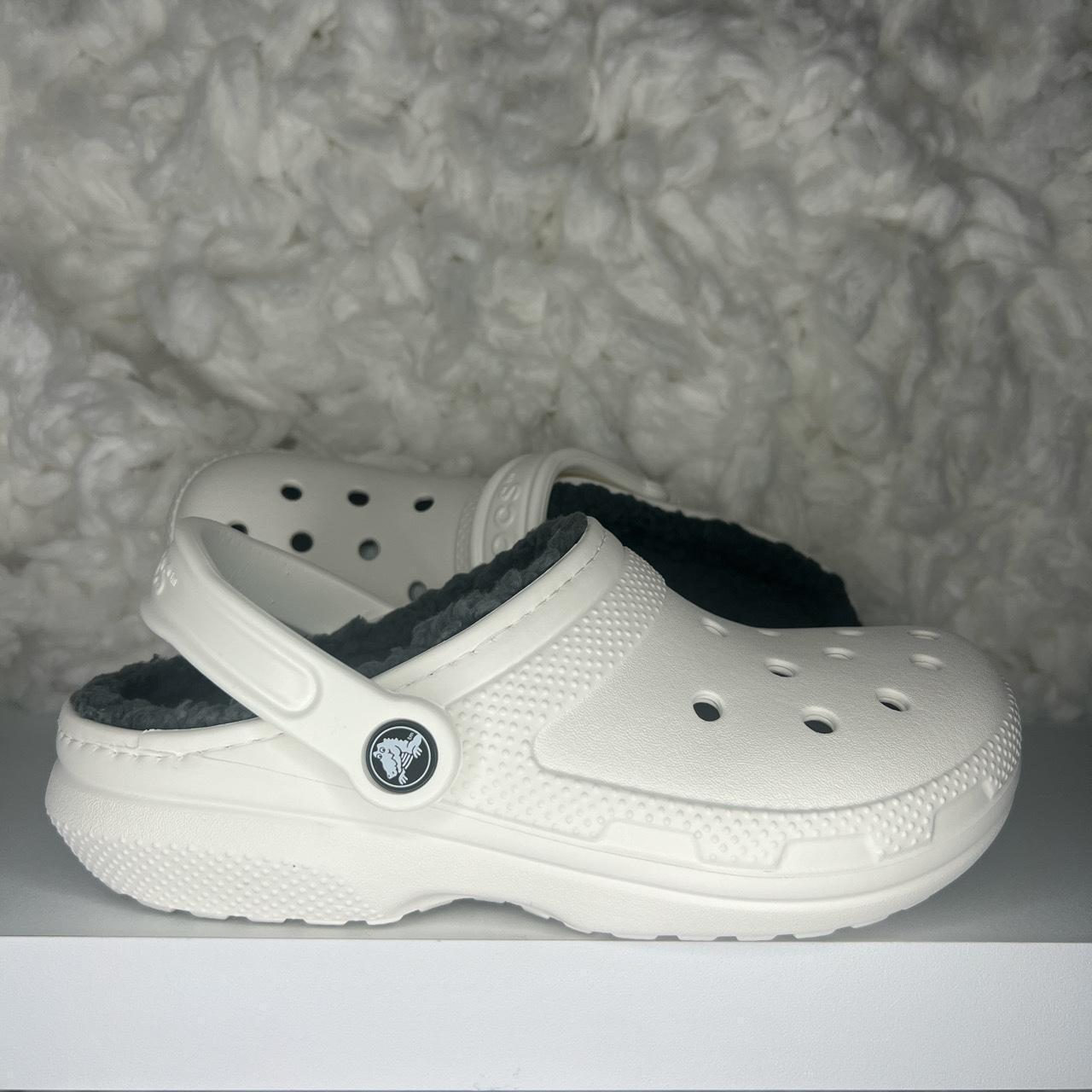 White Fleeced / Fur Lined Crocs 🤍⚪️ Men’s sizes 👣... - Depop