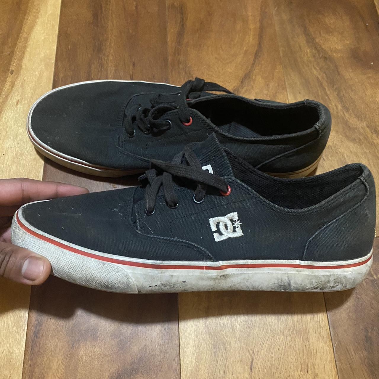 DC Shoes Men's Black and White Trainers | Depop