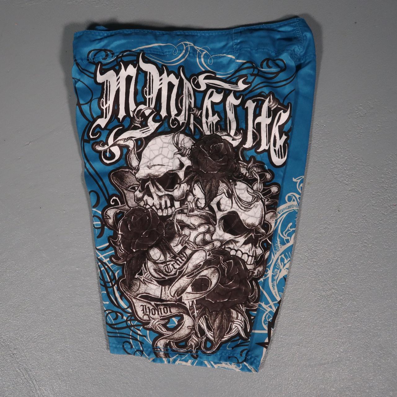 MMA Elite Shorts/Swim Trunks Skulls Emo Design... - Depop
