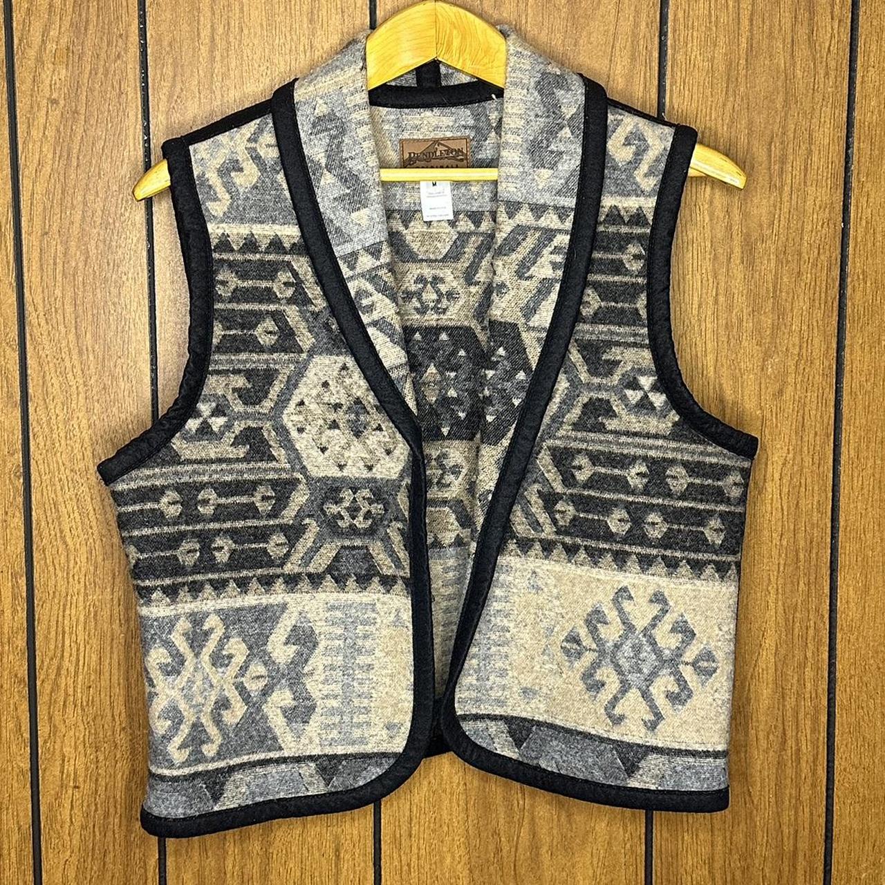 Vintage 90s Pendleton Aztec Vest Size Medium Made in... | Depop