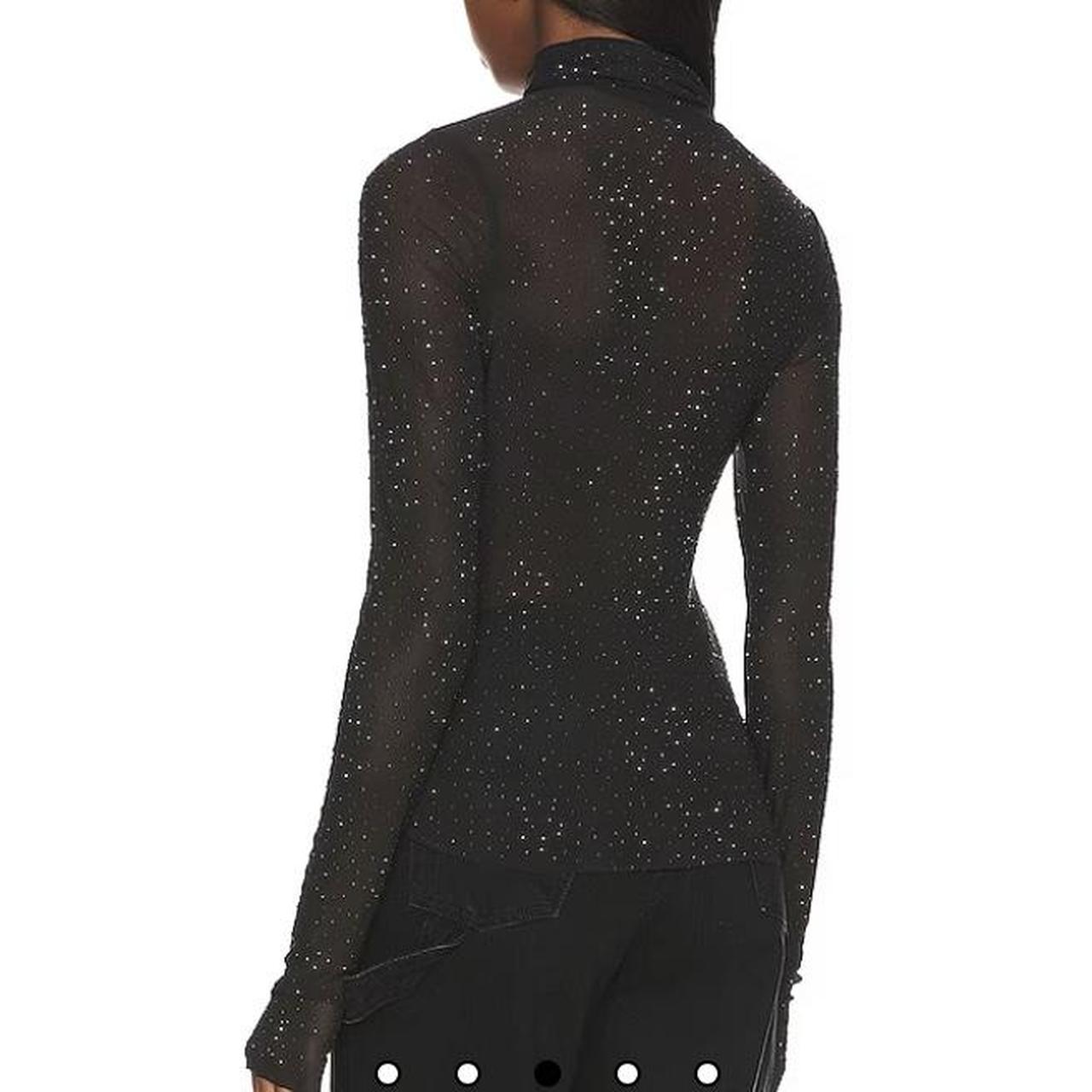 Sheer Black Sparkly top from Revolve! Only worn... - Depop