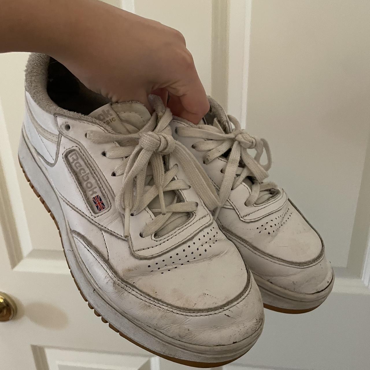 Well loved Reebok’s. The backs are worn out as shown... - Depop