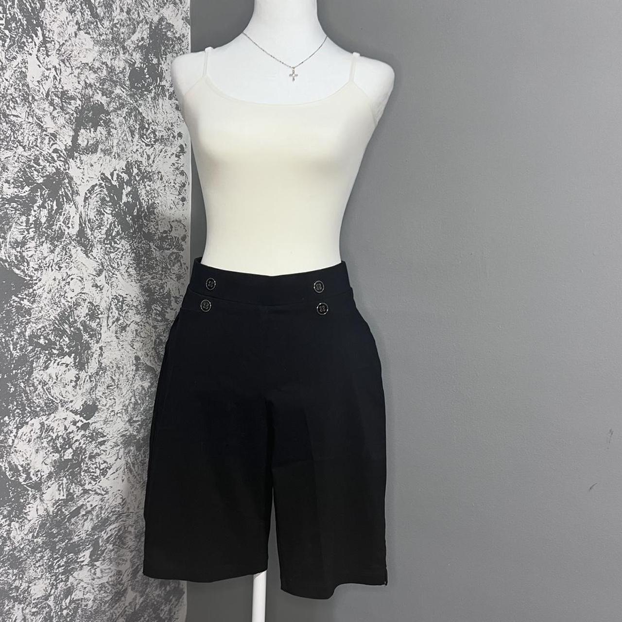 Classic office wear wide leg low waist black capris... | Depop