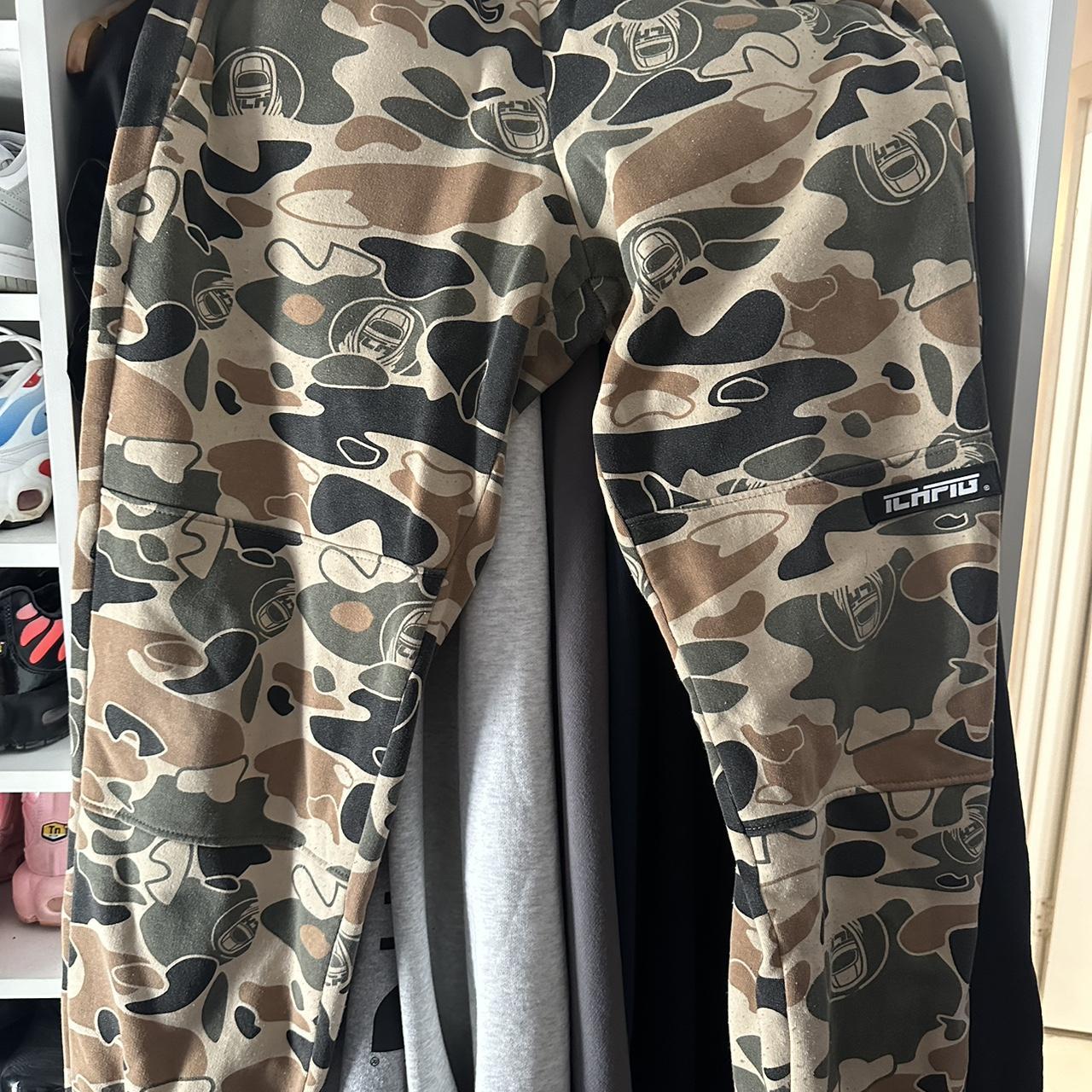 ICHPIG camo trackies - slight pilling on legs - size... | Depop