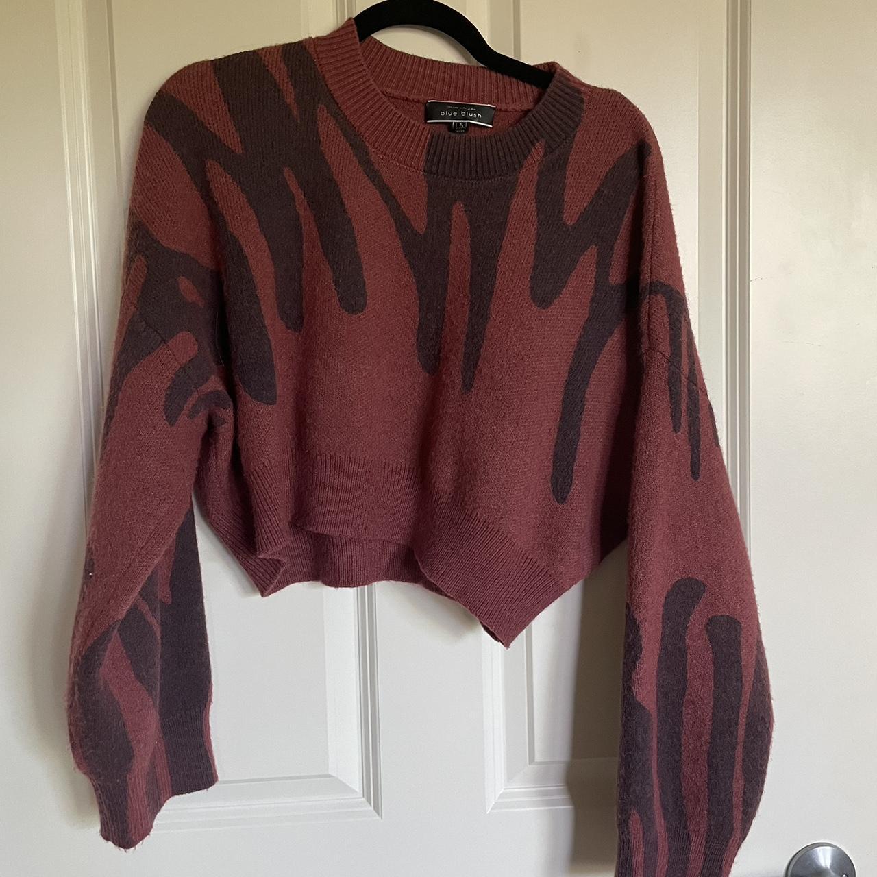 Cute quirky cropped sweater. Lightly worn - Depop