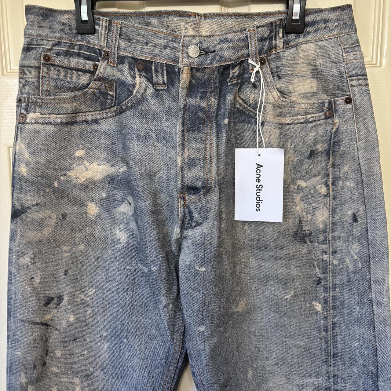 Acne Studios SSENSE XX Blue Painter Jeans Authentic... - Depop