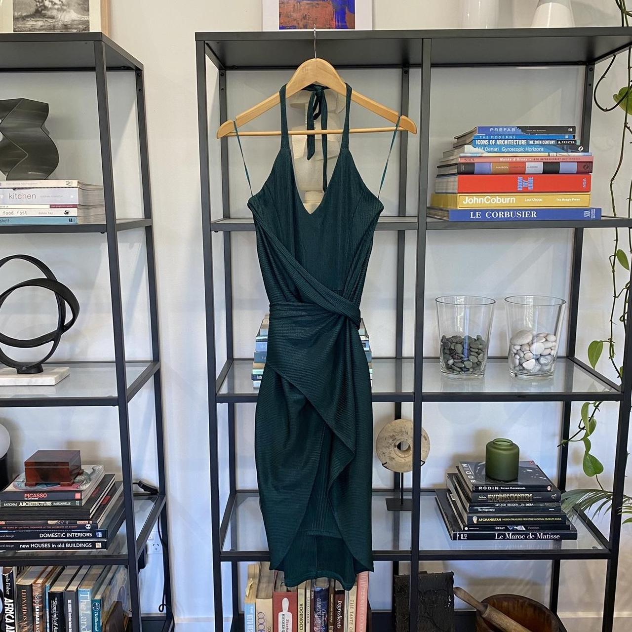Emerald Green Halter Wrap Dress Fresh Soul | Size... - Depop