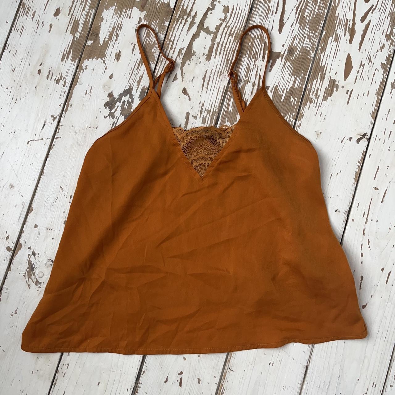 orange/rust tank top great condition slightly... - Depop