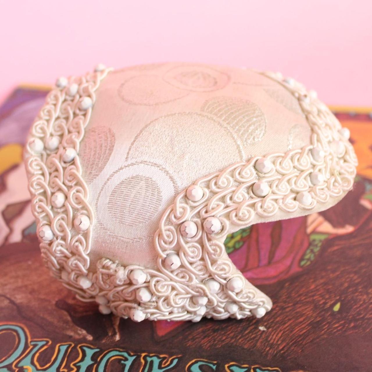 Vintage 50s bridal cap Juliet cap Renaissance... - Depop