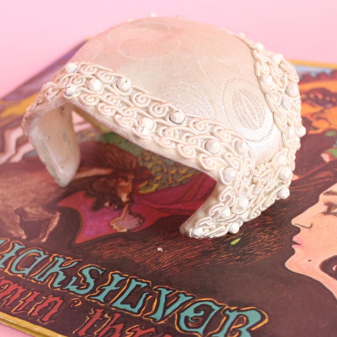 Vintage 50s bridal cap Juliet cap Renaissance... - Depop