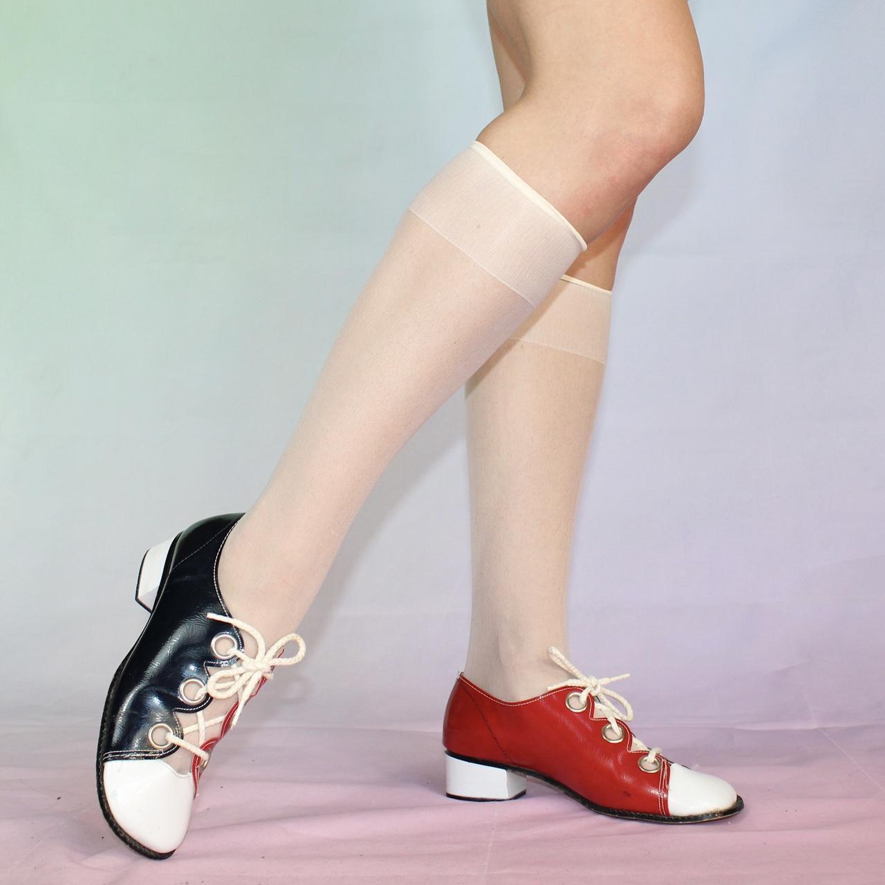 60s mod shoes 📀 Vintage 1960s 📀 Shiny red white and... - Depop