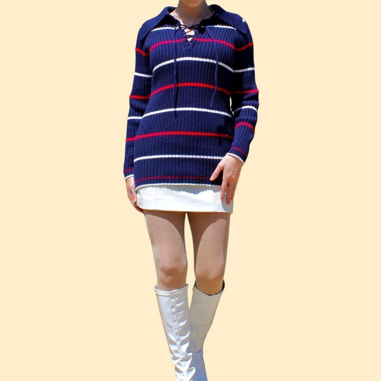 Vintage 60s 70s jumper sweater Oversized collar... | Depop