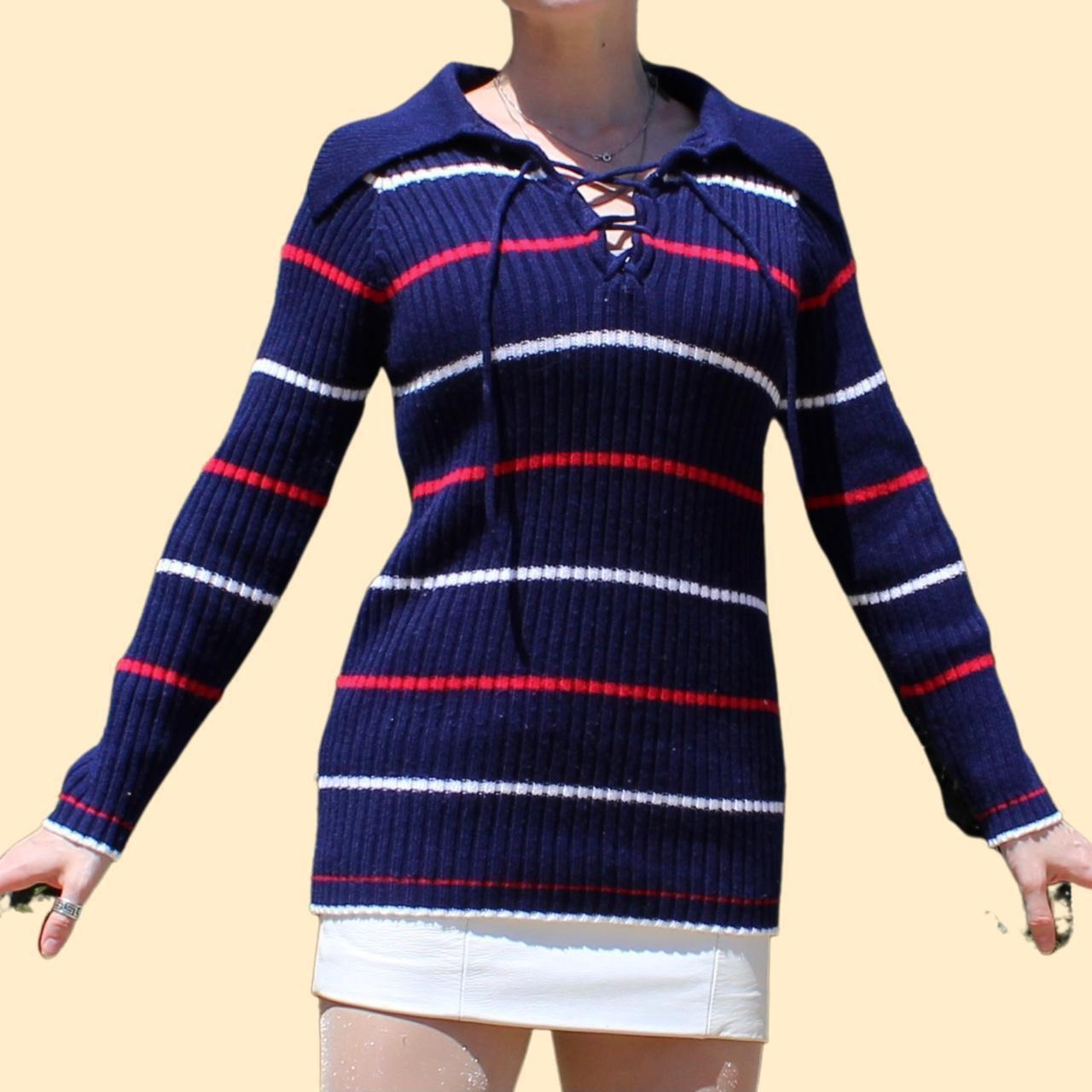 Vintage 60s 70s jumper sweater Oversized collar... | Depop