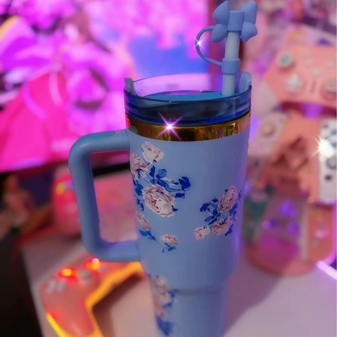 Blue Stanley x love shack fancy floral stainless... - Depop