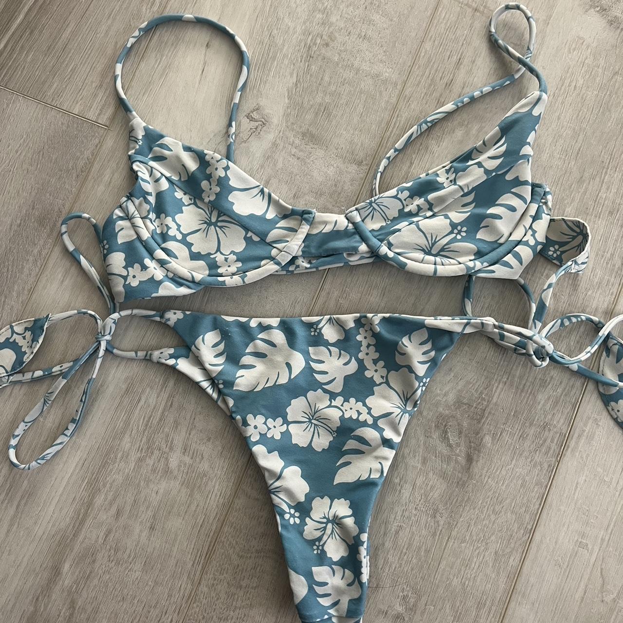 benoa swim blue hawaii small shea, med... - Depop