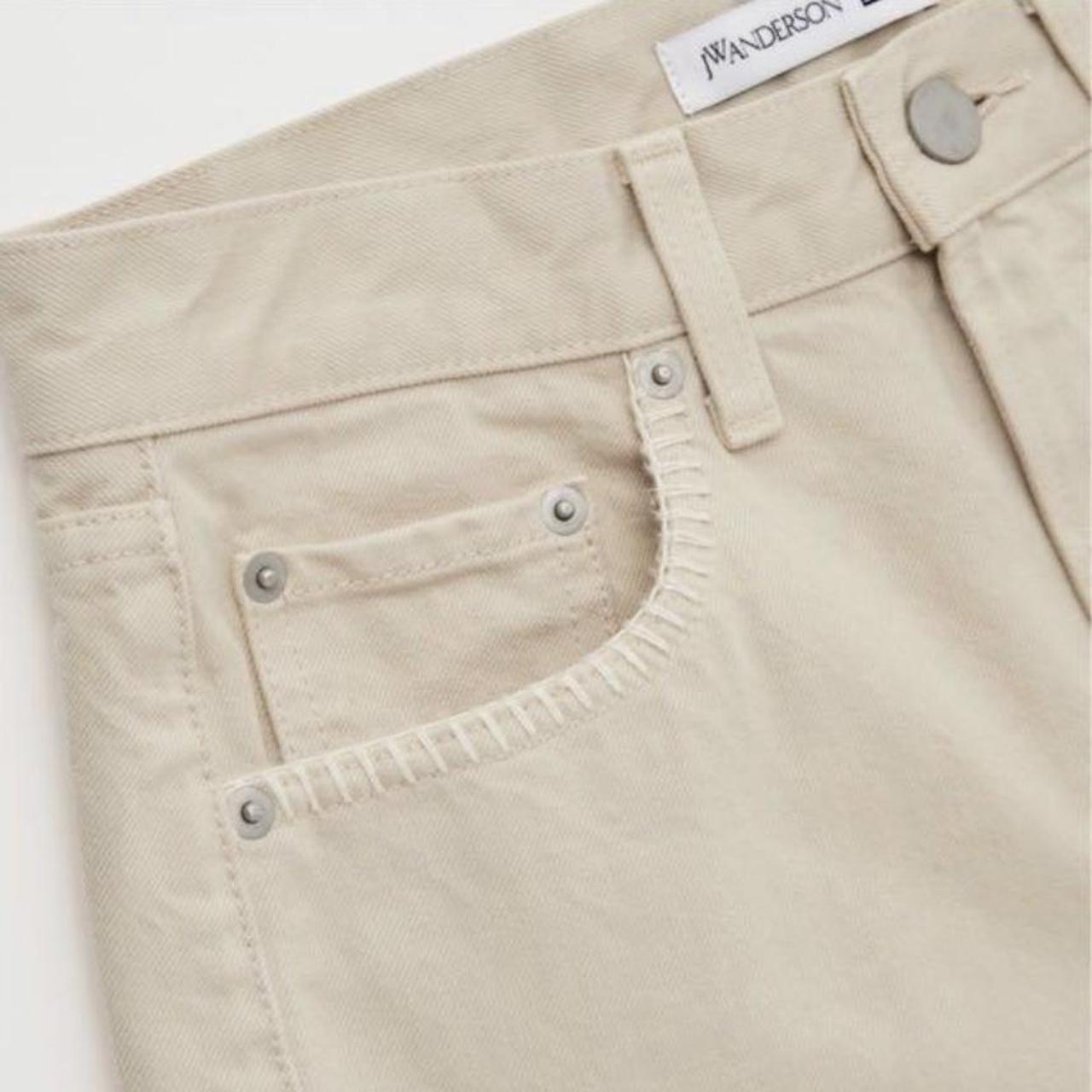 JW Anderson x Uniqlo Beige Jeans slim fit straight... - Depop