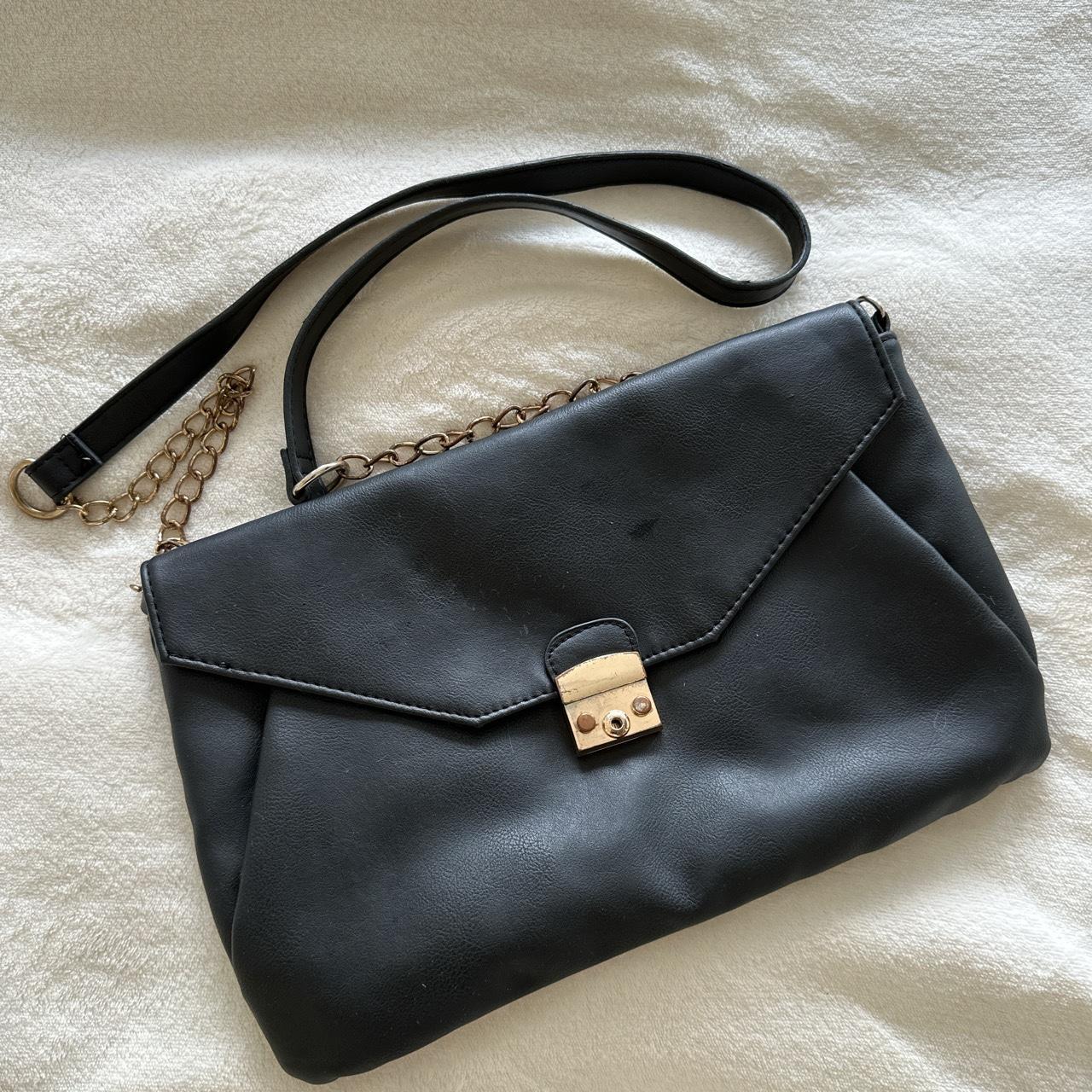 Accessorize Women’s Faux Leather Black Bag Can be... - Depop