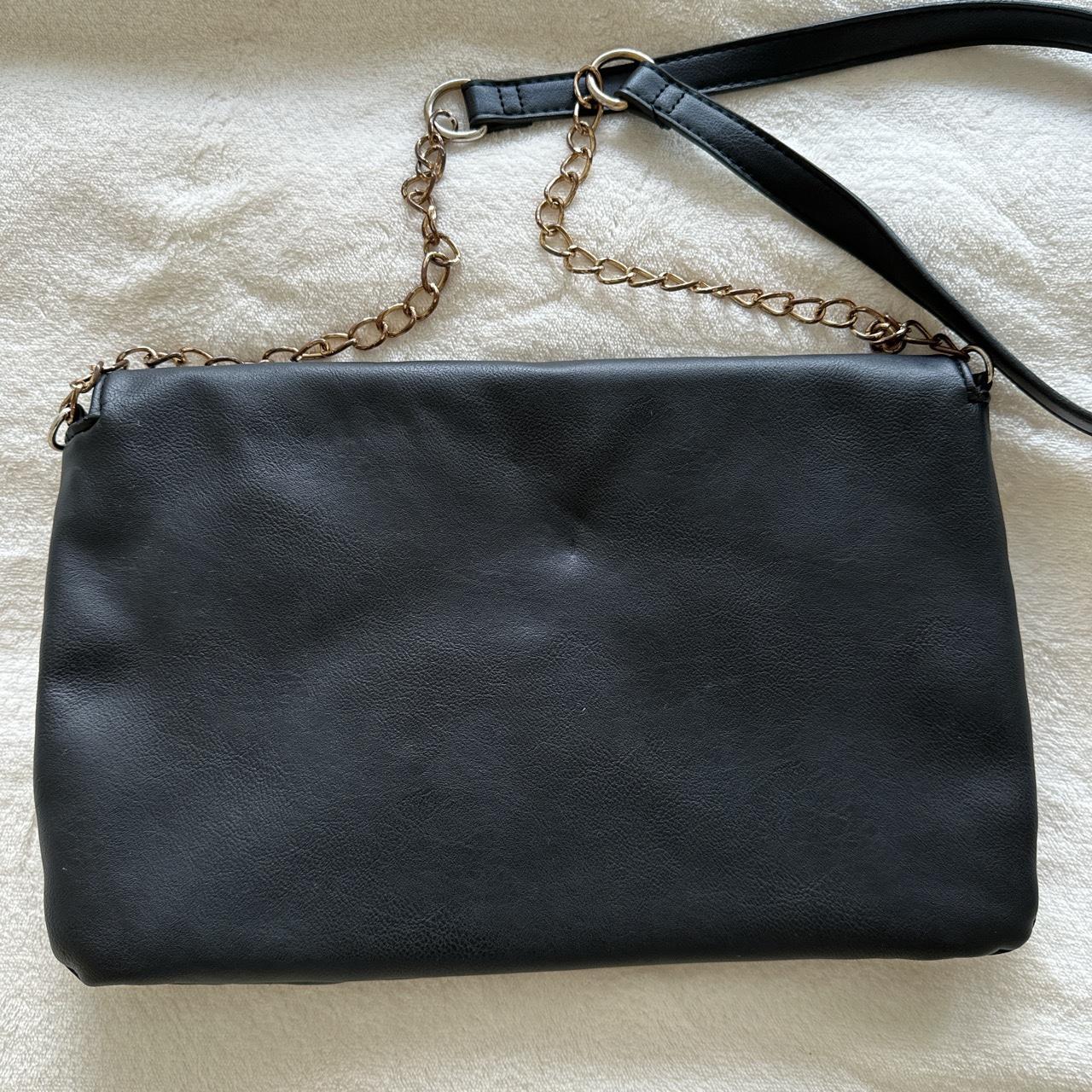 Accessorize Women’s Faux Leather Black Bag Can be... - Depop