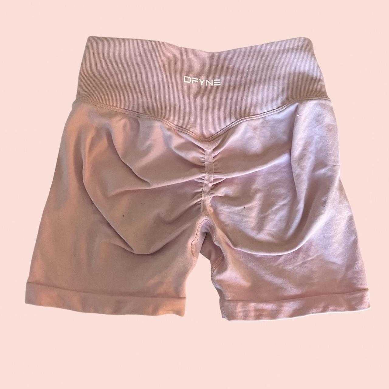 DFyne Dynamic Gym Flattering Butt Scrunch Baby Pink... - Depop