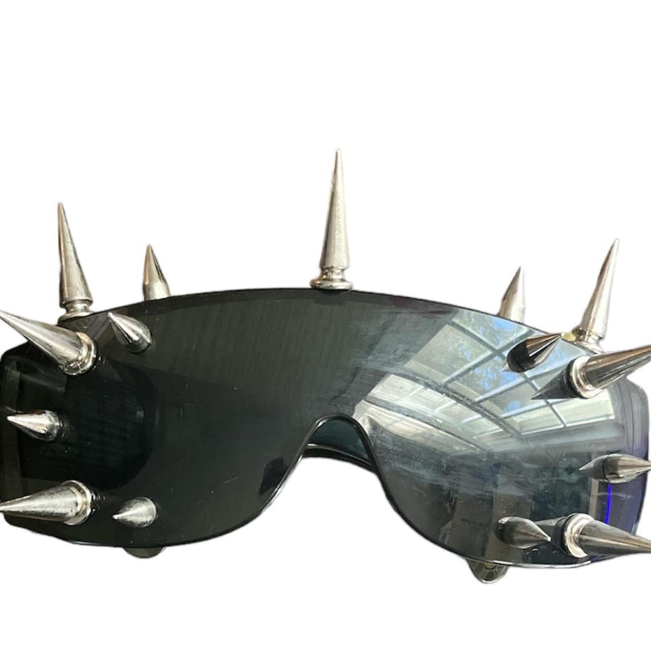spiky sunglasses metal spikes on edges super... - Depop