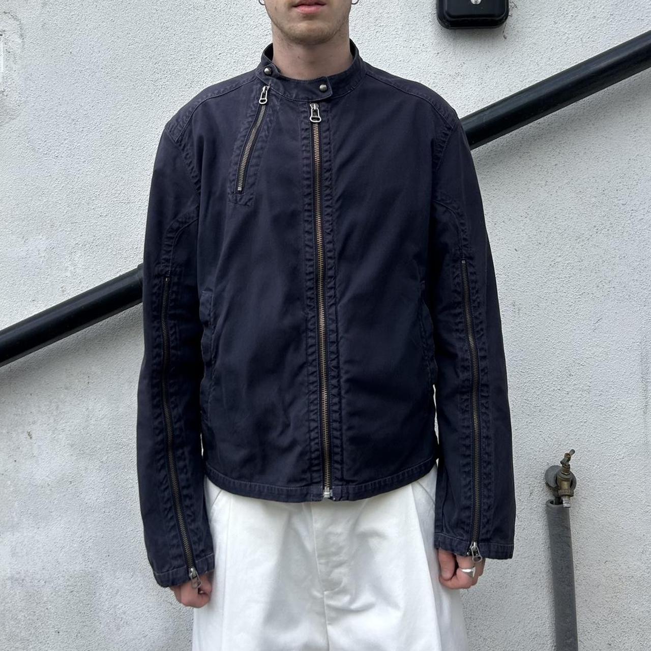 2000s Hugo Boss Navy 4 Zip Blouson Jacket - In a... | Depop