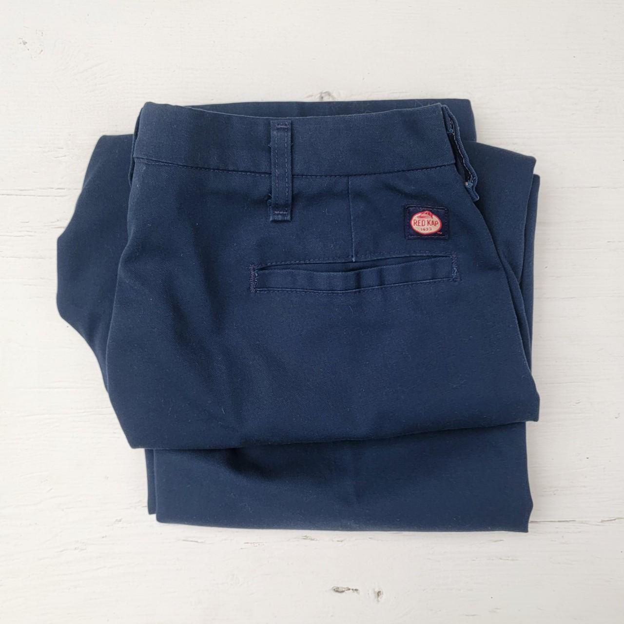Red Kap pants. Navy blue workwear trousers. Ykk... - Depop