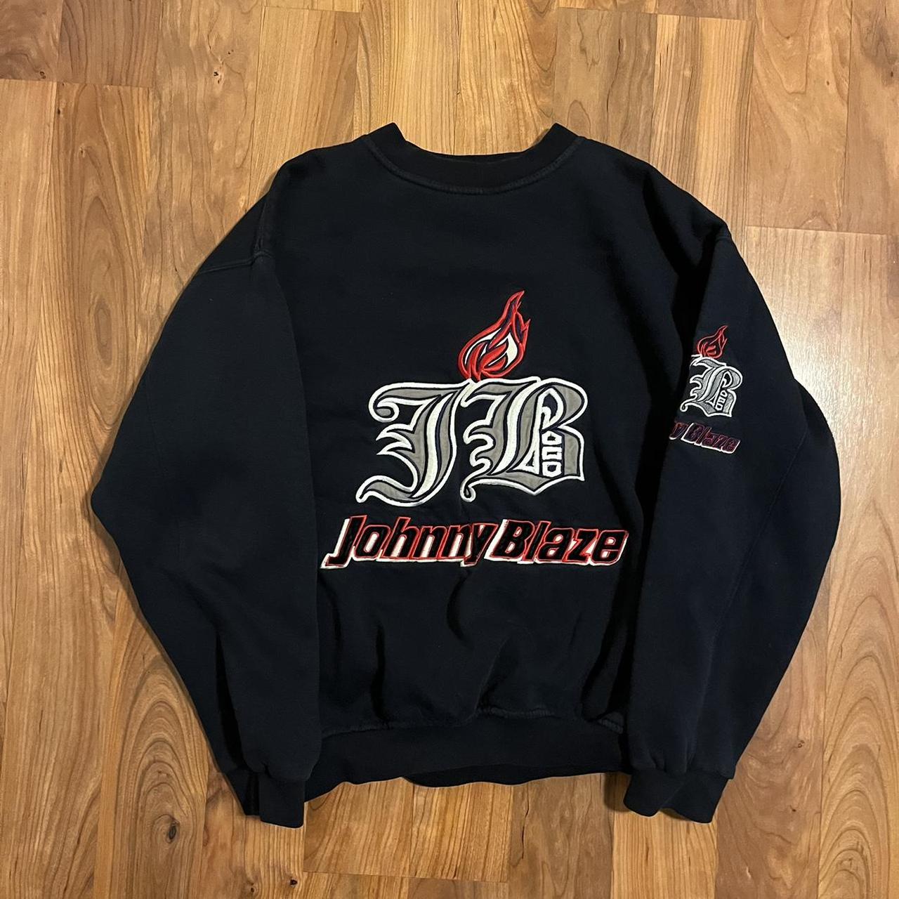 vtg johnny blaze crew neck size small - Depop