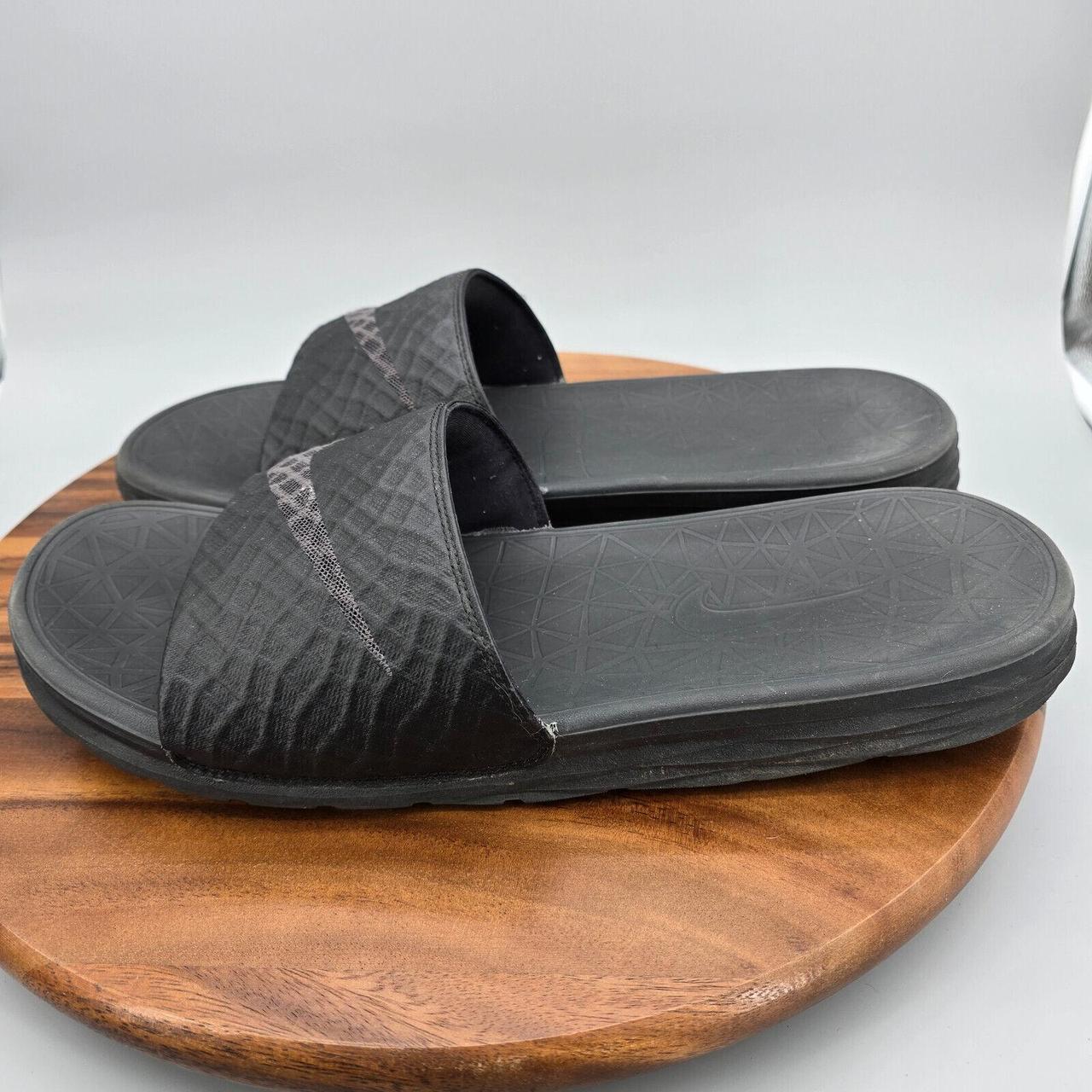 Nike Benassi Solarsoft Slides Men's 13 Black... | Depop