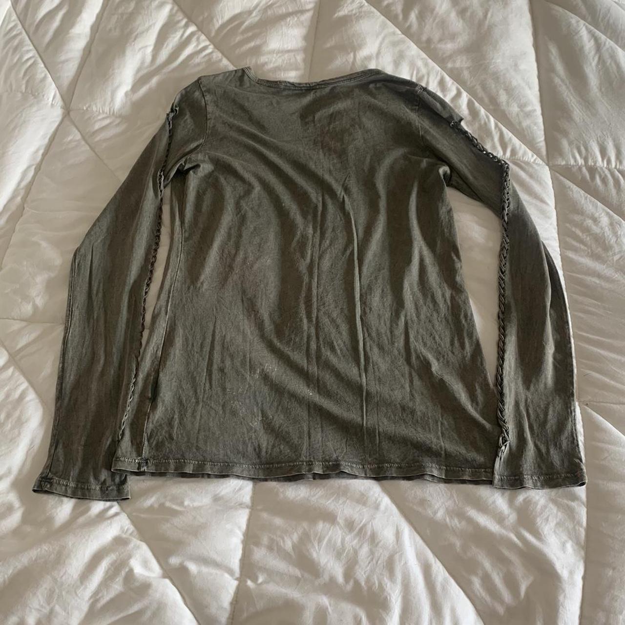 Cyber y2k shirt Green grunge shirt Sizes large #y2k... - Depop