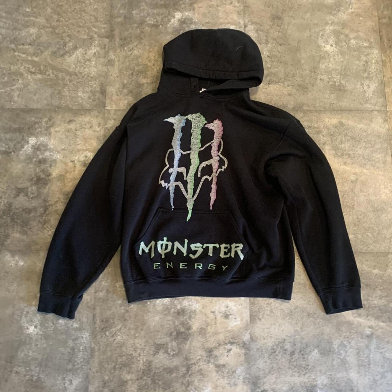 Still available Monster energy hoodie Goth grunge... - Depop