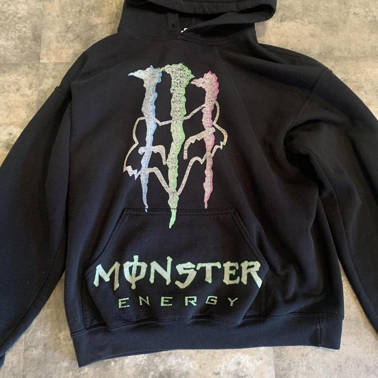 Still available Monster energy hoodie Goth grunge... - Depop