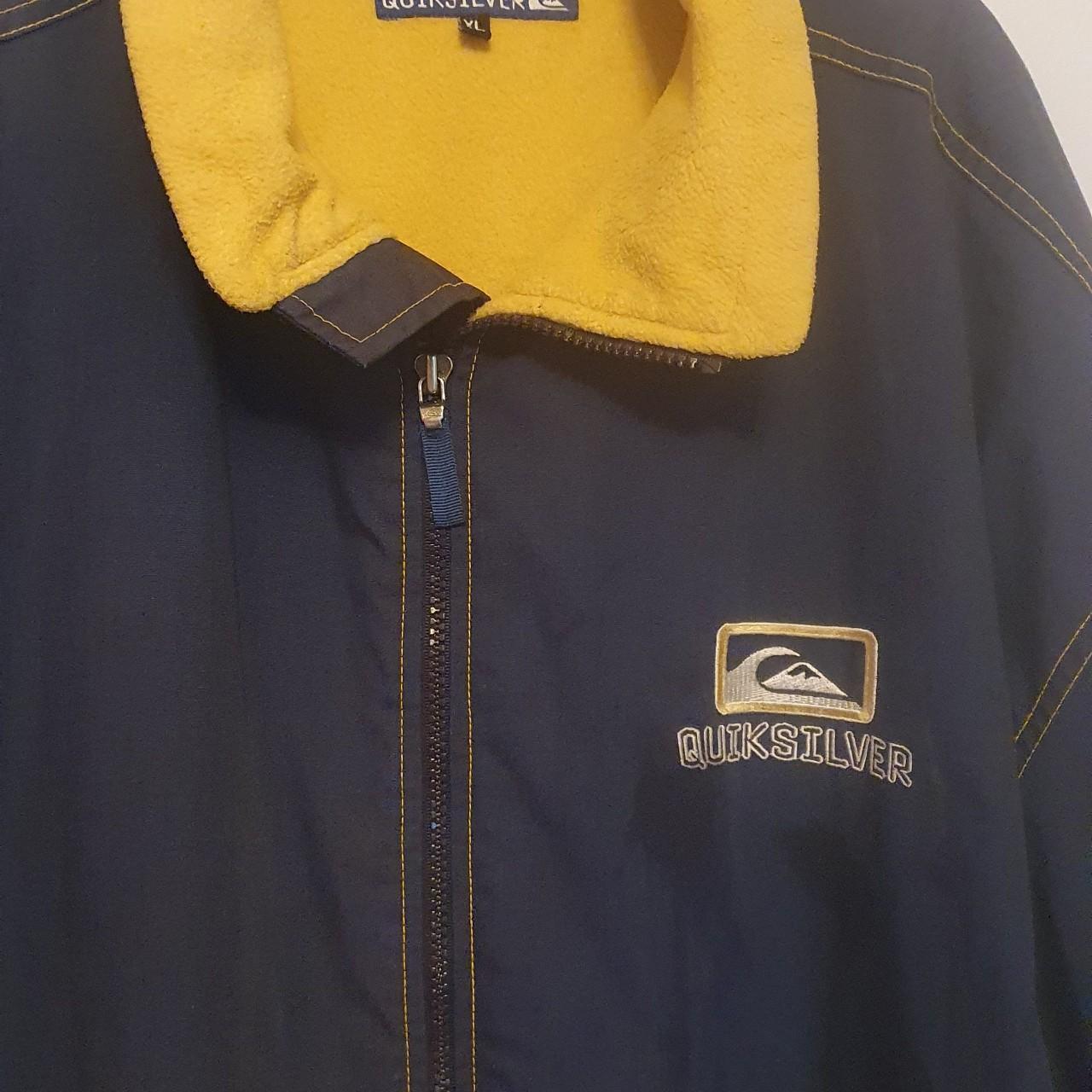 Blue Vintage Quicksilver jacket. Size XL. Teddy... - Depop