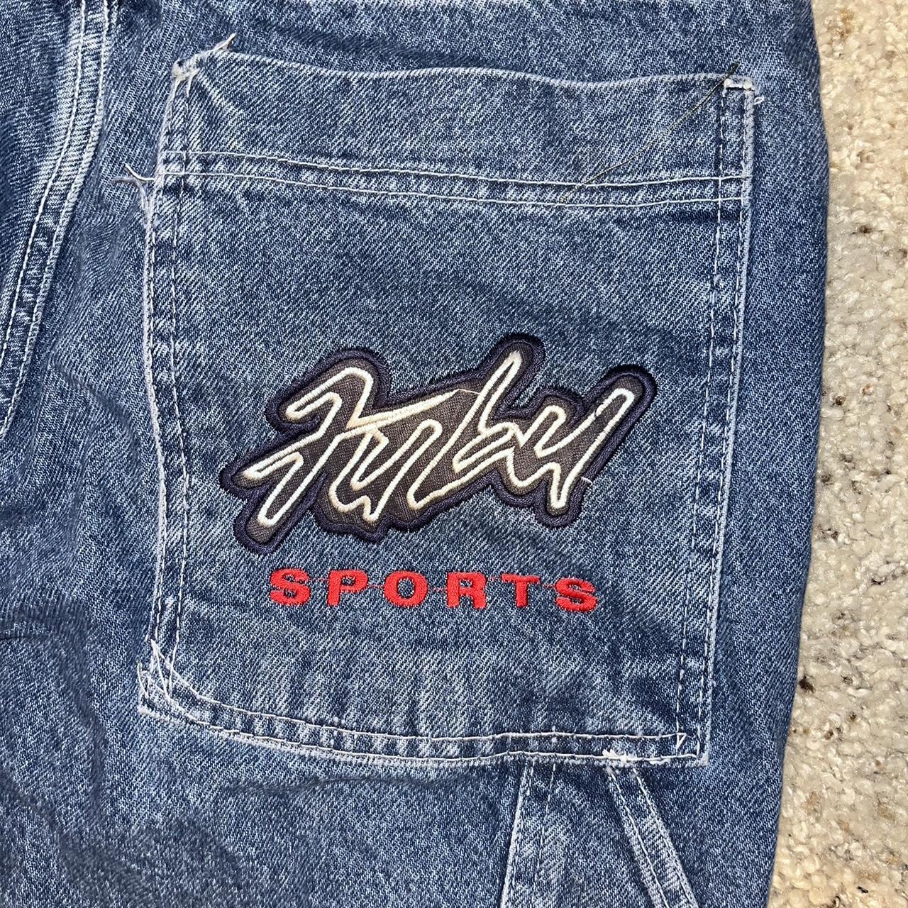 FUBU Sport jeans 34 x 30 Blue vintage FUBU jeans... - Depop
