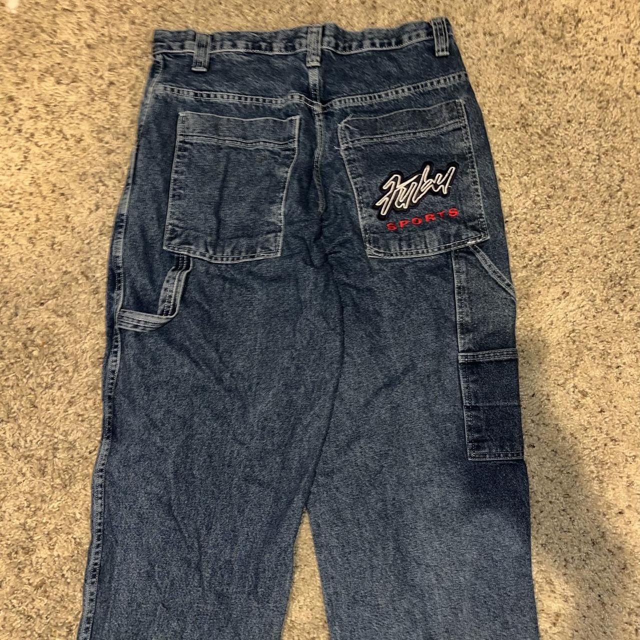 FUBU Sport jeans 34 x 30 Blue vintage FUBU jeans... - Depop