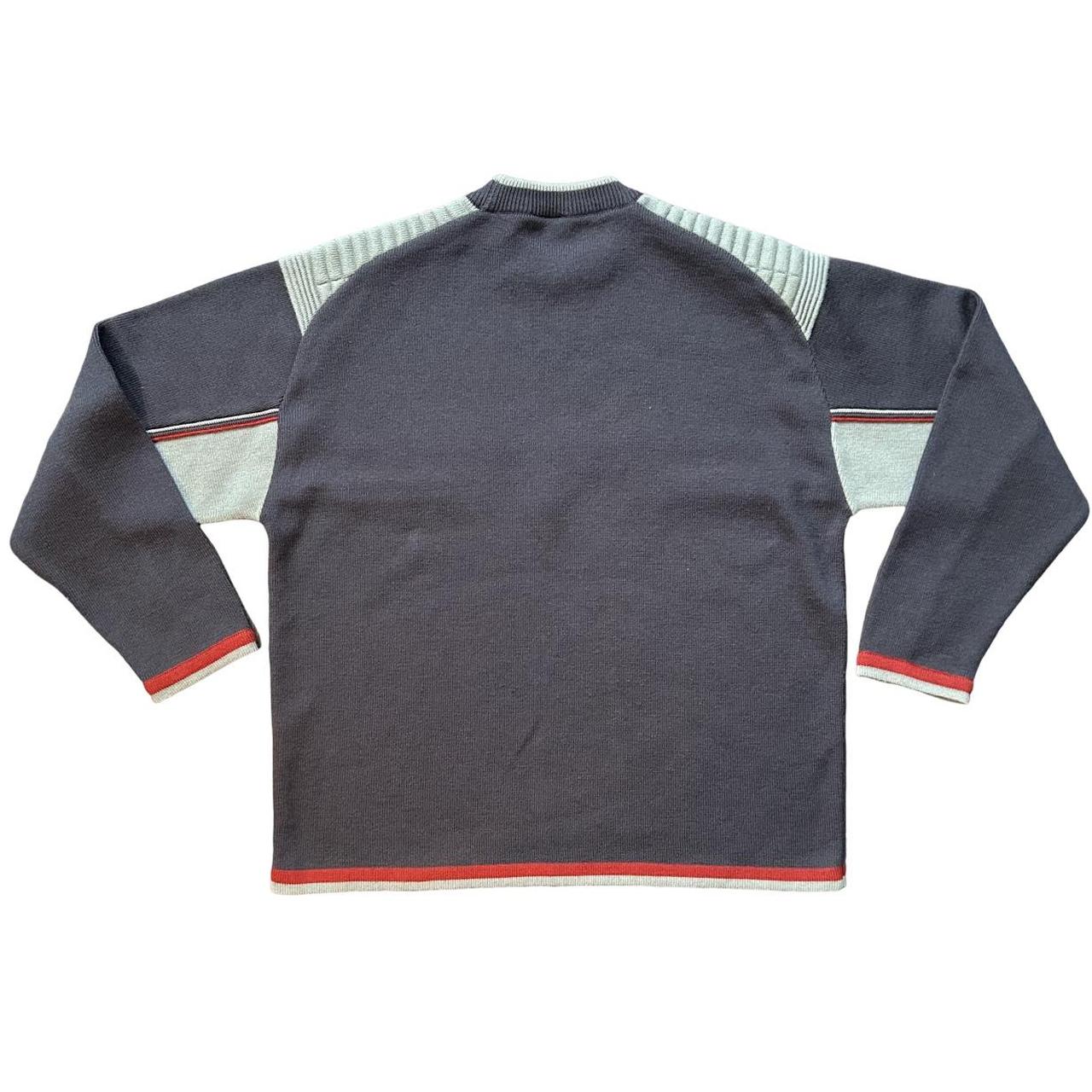 Vintage quicksilver woollen jumper navy y2k Men’s :... - Depop