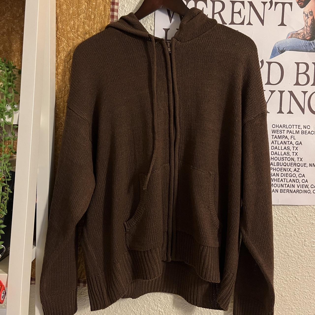 Women’s Knitted Zip Up Jacket - cozy material -... - Depop