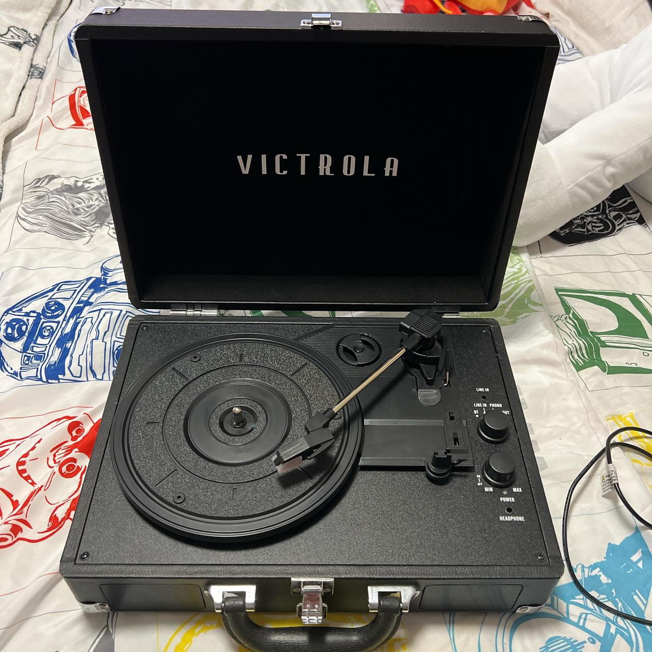 Victrola portable record player with built-in... - Depop
