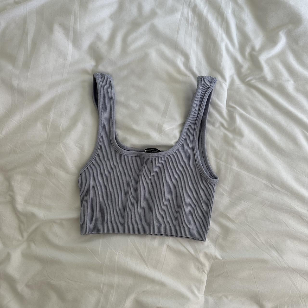 Cute baby blue baby tank from Zara #babytee... - Depop
