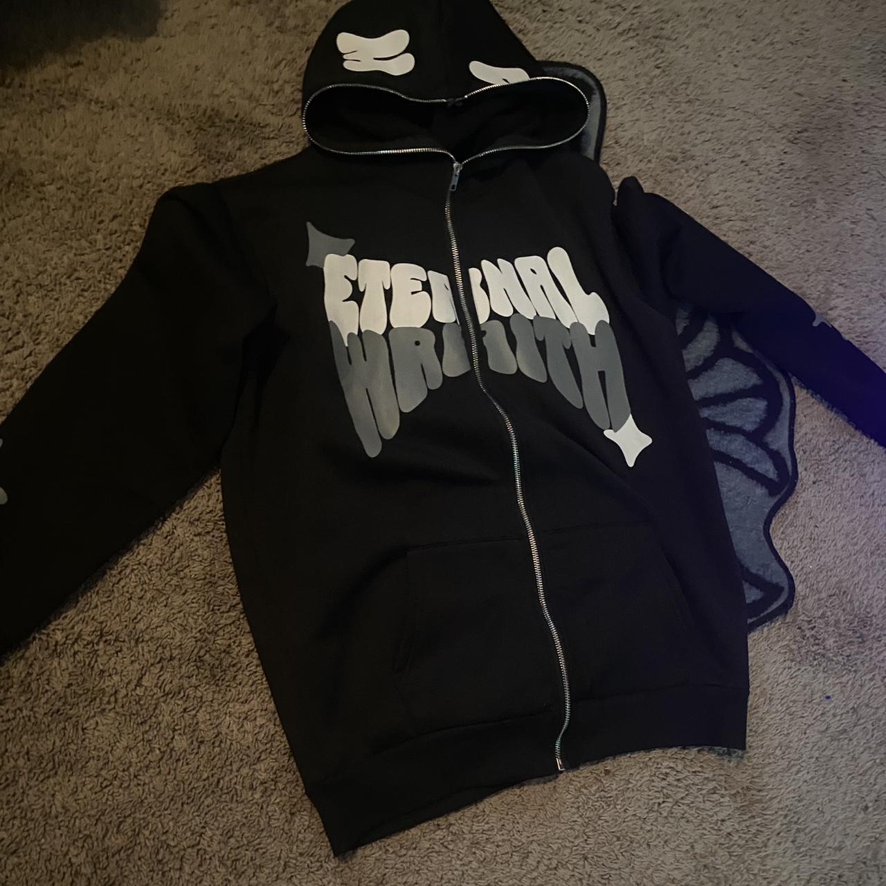 Black & white Eternal Wrath hoodie #goth #punk size... | Depop