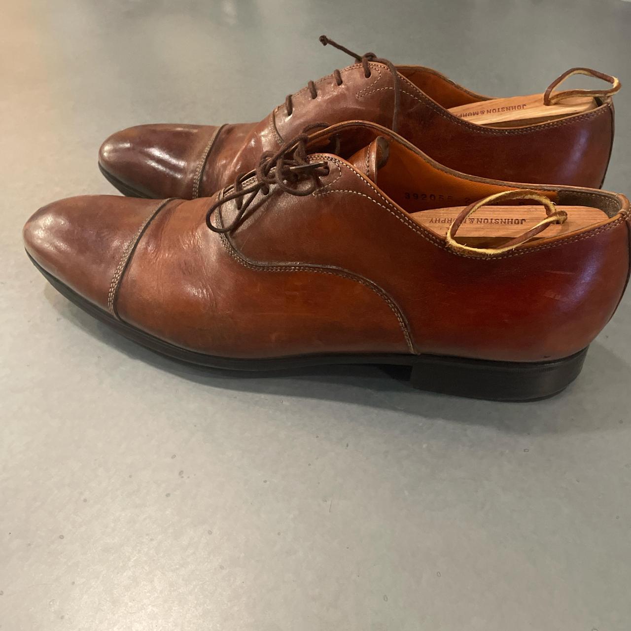 Brown Santoni dress shoes with shoe trees. Size 9.... | Depop