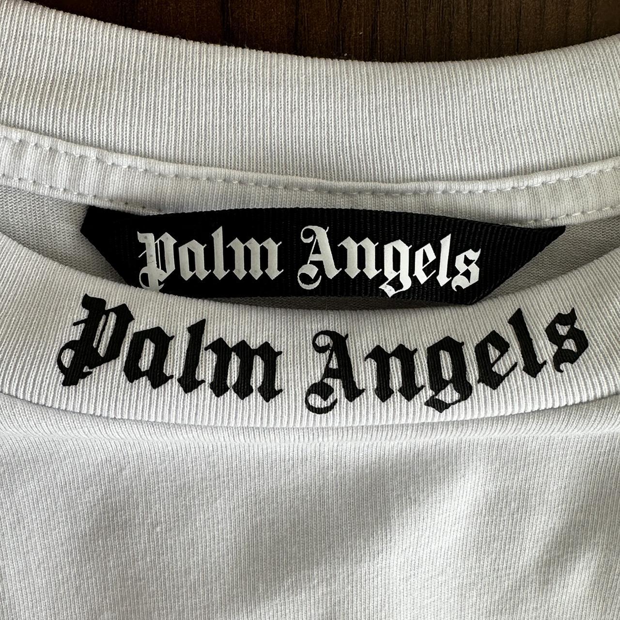Palm Angels Double Logo Oversized Crewneck T... - Depop