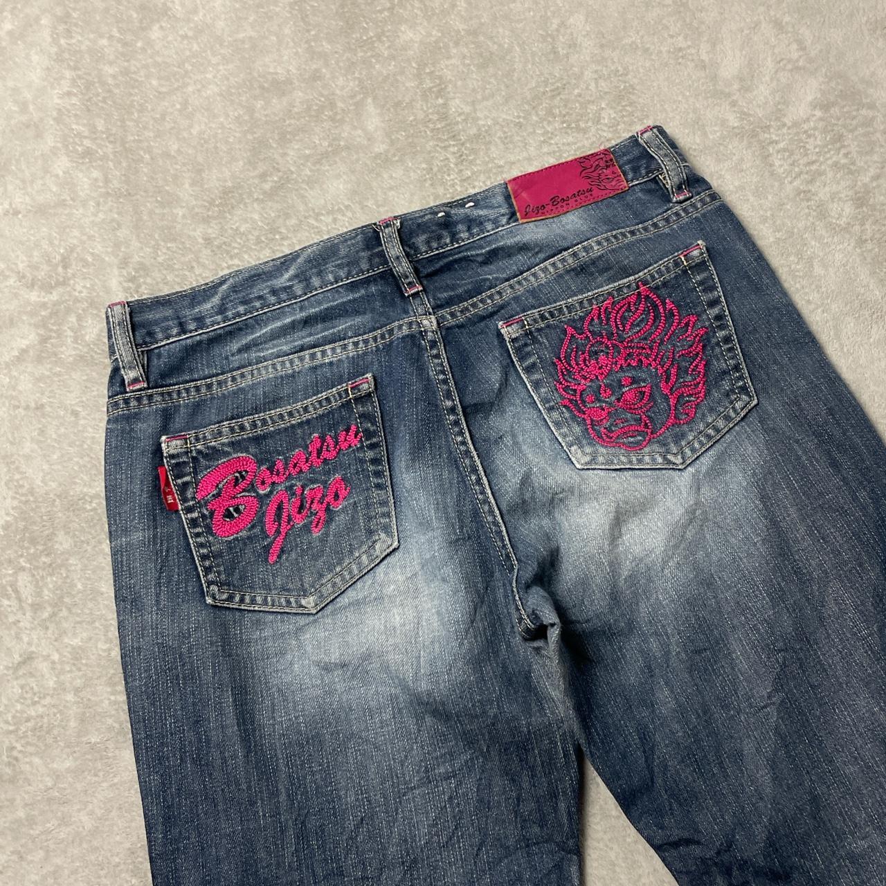Vintage Japanese embroidery Jizo jeans. Great... - Depop